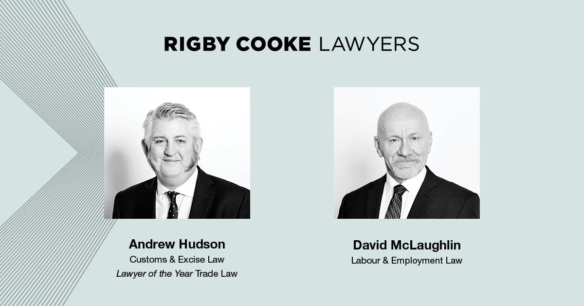 Best Lawyer recognition for Rigby Cooke Partners - Rigby Cooke Lawyers