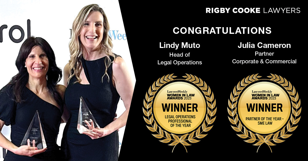 Congratulations Julia Cameron and Lindy Muto – winners in the Lawyers ...
