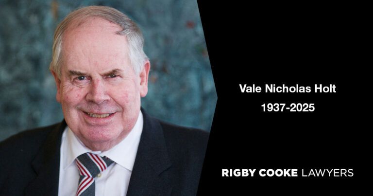 Vale Nicholas Holt 1937-2025 - Rigby Cooke Lawyers